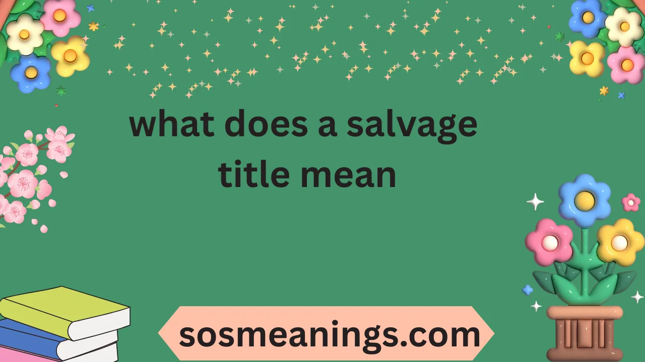 What Does a Salvage Title Mean? Explained Clearly 2025-26