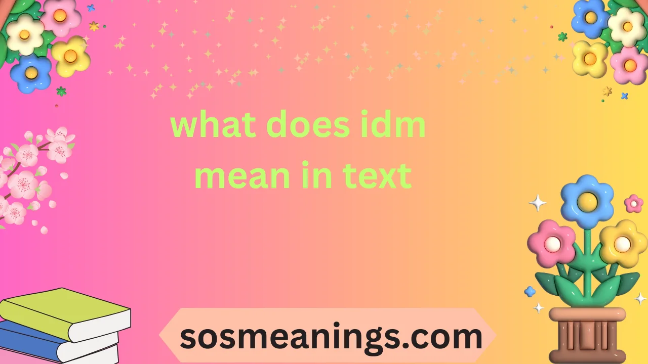 IDM Meaning in Text: Definition & Usage Explained 2025-26